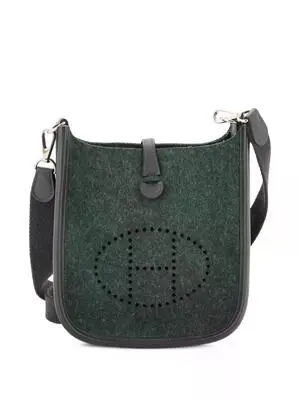 Hermès Evelyn Bag Gen Iii Felt Tpm Crossbody Bag - Green
