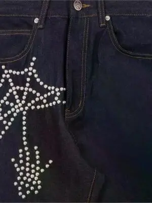 BOREDOM KILLS Spider Stud-embellished Jeans - Blue