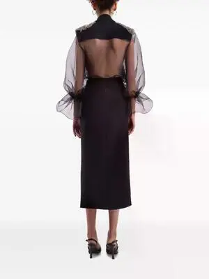 GEMY MAALOUF High-waisted Wrap-style Skirt