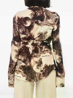 Off-White Curtain Pattern-print Shirt