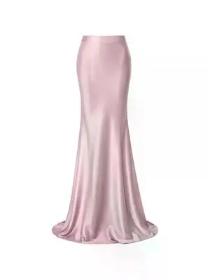 GEMY MAALOUF Satin Floor-length Mermaid Skirt - Pink