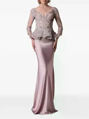 GEMY MAALOUF Satin Floor-length Mermaid Skirt