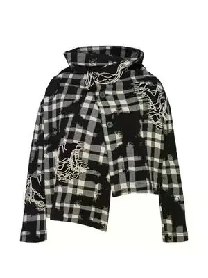 Y’s Distressed Asymmetric Jacket - Black
