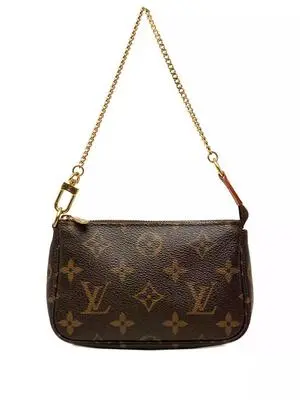 LOUIS VUITTON 2014 Monogram Mini Pochette Accessoires Handbag - Brown