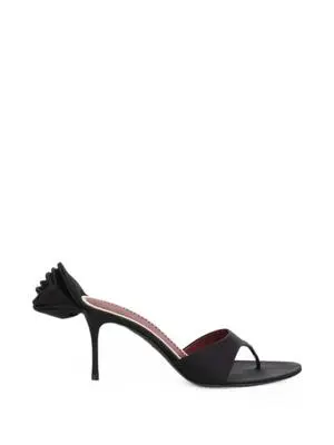 Magda Butrym Floral Detail Stiletto Sandals - Black