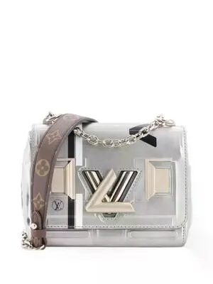 LOUIS VUITTON Twist Handbag Limited Edition Embossed Epi Space Leather Pm Shoulder Bag - Silver