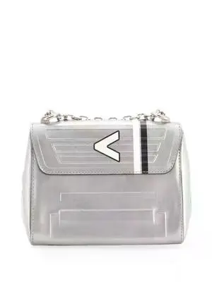 LOUIS VUITTON Twist Handbag Limited Edition Embossed Epi Space Leather Pm - Silver