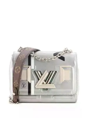LOUIS VUITTON Louis Vuitton Twist Handbag Limited Edition Embossed Epi Space Leather PM Silver