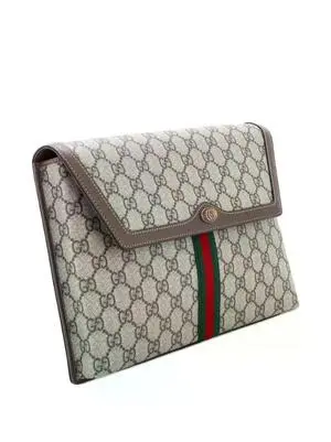 Gucci Ophidia Gg Coated Canvas Clutch Bag