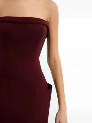 GEMY MAALOUF Strapless Maxi Dress With Pocket Detail