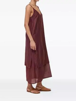 OTTOD'AME Layered Spaghetti-strap Maxi Dress