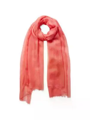 JANE CARR Cloud Frayed Scarf - Orange