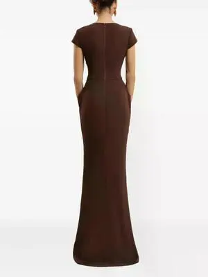 GEMY MAALOUF Embellished Draped Maxi Dress