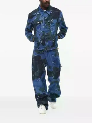Off-White Evening Camouflage-print Crystal-embellished Denim Jacket