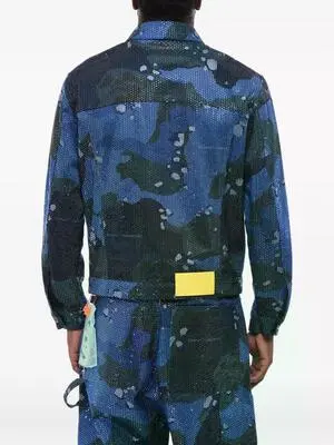 Off-White Evening Camouflage-print Crystal-embellished Denim Jacket