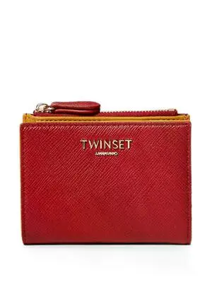 TWINSET Small Wallet With Lettering Logo - Red