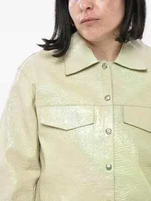 Off-White Crinkled-leather Shirt
