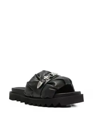 Toga Ruched Metal-embellished Sandals