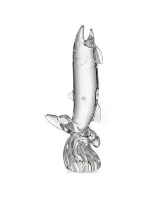 COLLEVILCA Crystal Fish Sculpture - White
