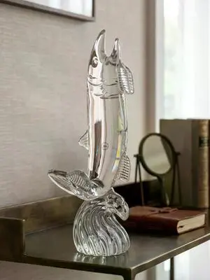 COLLEVILCA Crystal Fish Sculpture