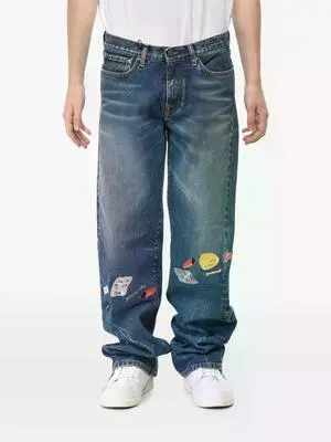 Off-White Pascal Twist Embroidered Jeans - Blue