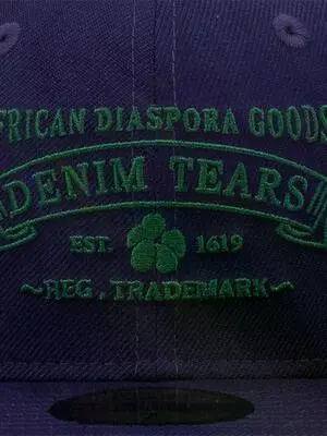 DENIM TEARS Embroidered Cap - Purple