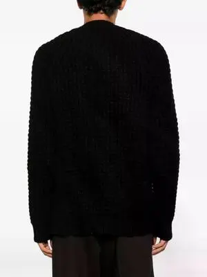 ROBERTO COLLINA Waffle-knit Raglan-sleeve Cardigan