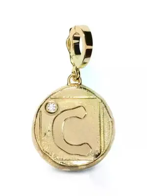 AZLEE Initial-motif Diamond Pendant