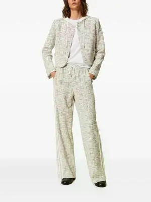 TWINSET Tweed-effect Drawstring Trousers