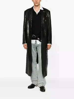 ANN DEMEULEMEESTER Buttoned Leather Coat