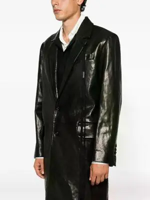 ANN DEMEULEMEESTER Buttoned Leather Coat