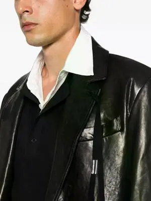 ANN DEMEULEMEESTER Buttoned Leather Coat