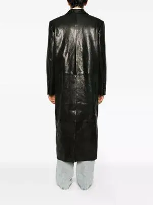 ANN DEMEULEMEESTER Leather Buttoned Coat