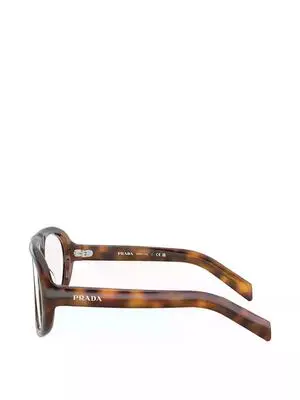 Prada Tortoise Geometric Frame Sunglasses