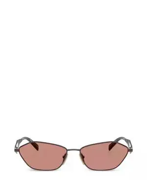 Prada Geometric-frame Sunglasses - Brown
