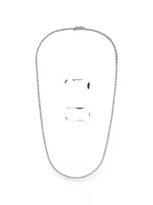 WITH LOVE 14k White Gold Lab-grown Diamond Tennis Necklace - Silver