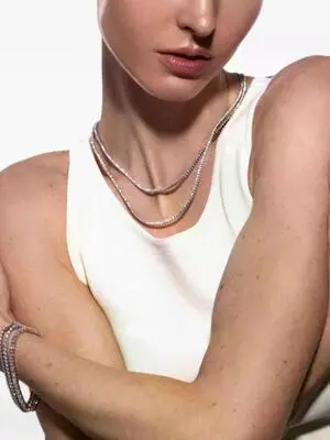 WITH LOVE 14k White Gold Lab-grown Diamond Tennis Necklace
