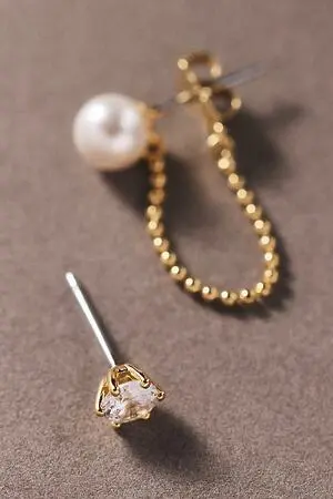Nadri Venus Pearl Front-back Earrings