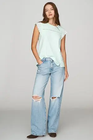 Wilt Cotton Eyelet Tee - Mint