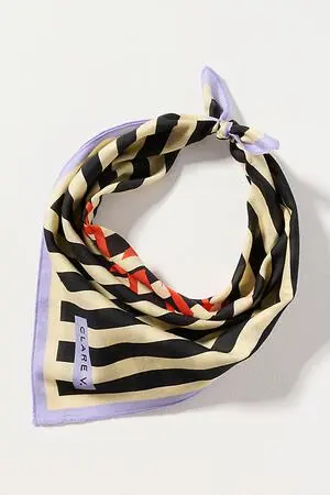 Clare V. Striped Hair Scarf - Sand