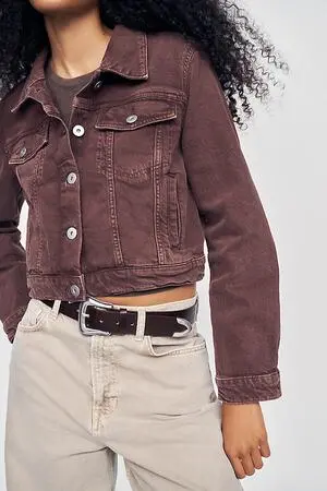 PILCRO Shrunken Denim Trucker Jacket
