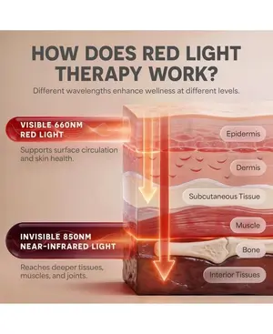 LIFEPRO Dualthera Hand Massager With Red Light Therapy - Black