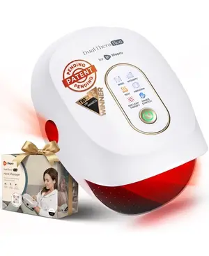 LIFEPRO Dualthera Hand Massager With Heat And Compression Cordless Hand Massage Machine For Finger - White