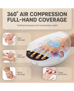 LIFEPRO Dualthera Hand Massager With Heat And Compression Cordless Hand Massage Machine For Finger
