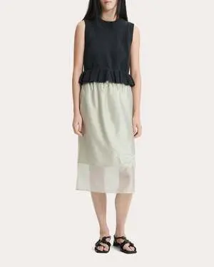 Cecilie Bahnsen Bill Cashmere Ruffle Sleeveless Sweater