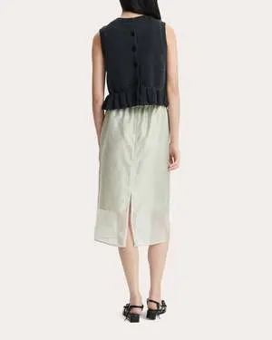 Cecilie Bahnsen Bill Cashmere Ruffle Sleeveless Sweater