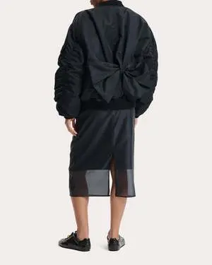 Cecilie Bahnsen Feilan Technical Nylon Bow Bomber Jacket