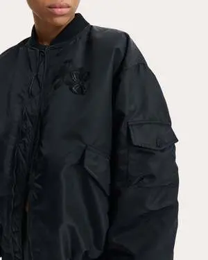 Cecilie Bahnsen Feilan Technical Nylon Bow Bomber Jacket