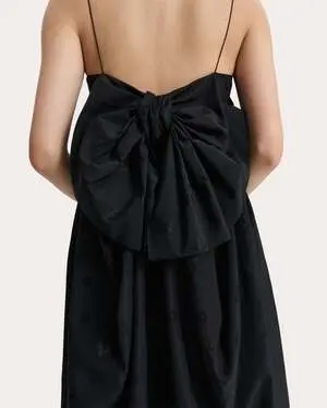 Cecilie Bahnsen Vilma Ditsy Bellis Jacquard Midi Dress - Black