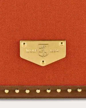 Wolf Ida Trunk Canvas Jewelry Box - Orange